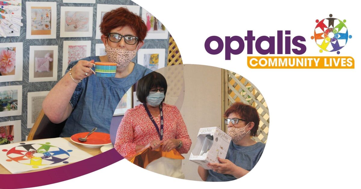 Jackie scoops award for winning Community Lives logo… | Optalis